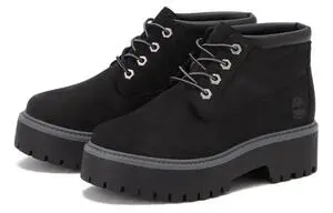 Timberland Stone Street Premium Platform Waterproof Chukka Boots - Black