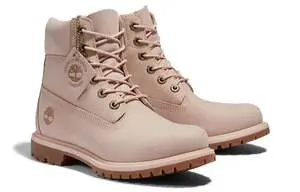 Timberland Premium 6-inch Waterproof Nubuck Boots - Pink/brown