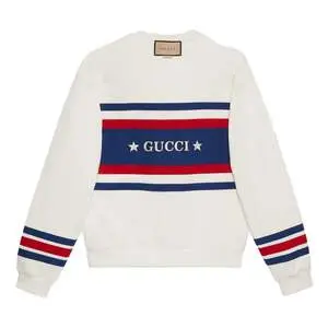 Gucci Cotton Jersey Sweatshirt With Embroidered Logo - Off White