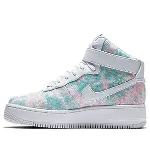 Nike Force 1 Upstep Hi Lx Sequin Fabric Sneakers - White