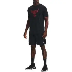 Under Armour Project Rock Brahma Bull T-shirt 'black Red - Black/red