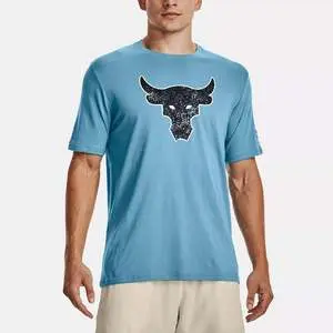 Under Armour Project Rock Brahma Bull Short Sleeve T-shirt - Sky Blue