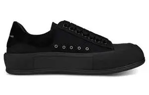 Alexander McQueen Deck Skate Plimsoll Lace Up - Black/black/black