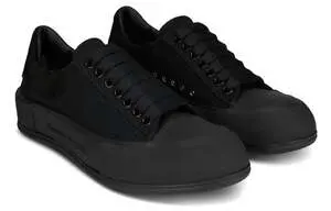 Alexander McQueen Deck Skate Plimsoll Lace Up - Black/black/black