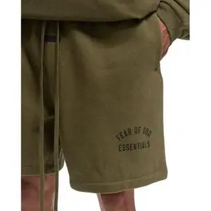 Fear Of God Fleece Soccer Short - Olive Green