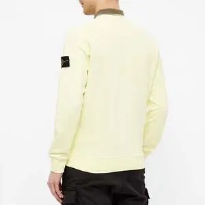Stone Island Garment Dyed Crewneck Sweatshirt - Lemon/yellow