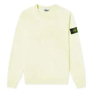 Stone Island Garment Dyed Crewneck Sweatshirt - Lemon/yellow