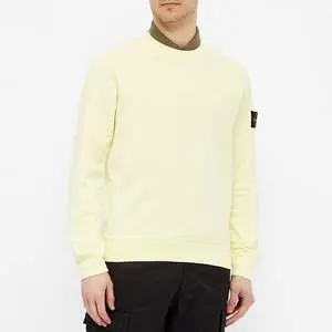 Stone Island Garment Dyed Crewneck Sweatshirt - Lemon/yellow