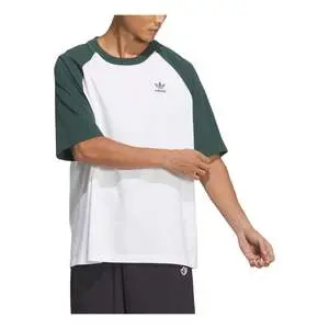 Adidas Adicolor Raglan T-shirt Asia Sizing 'white Green - White/green