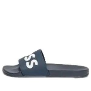 Hugo Boss Raised Slides - Dark Blue/white