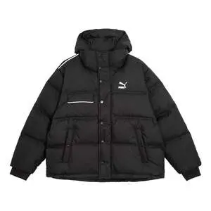 PUMA Down Hooded Coat - Black