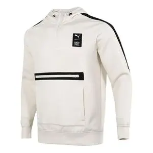 PUMA X Firstmile Crossover Splicing Pocket Sports Training Hoodie - Creamy