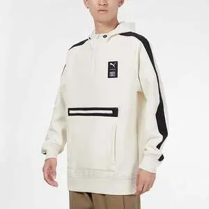 PUMA X Firstmile Crossover Splicing Pocket Sports Training Hoodie - Creamy