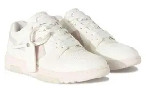 Off-White Slim Out Of Office Leather Sneakers - White/pink