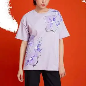 CONVERSE Floral Print Oversized T-shirt