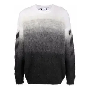 Off-White Gradient Wool Pullover Sweater - Black