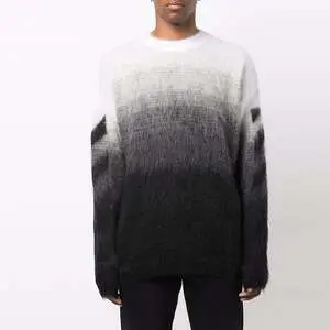 Off-White Gradient Wool Pullover Sweater - Black