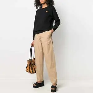 Kenzo Ss21 Embroidery Round Neck Sweatshirt