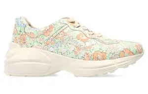 Gucci Rhyton "liberty London" Floral Sneakers - Green