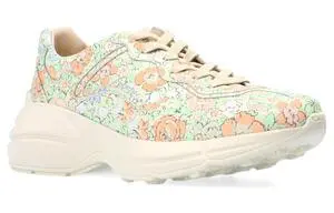 Gucci Rhyton "liberty London" Floral Sneakers - Green