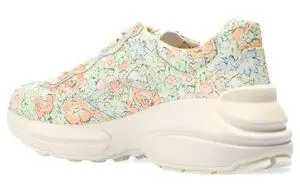 Gucci Rhyton "liberty London" Floral Sneakers - Green