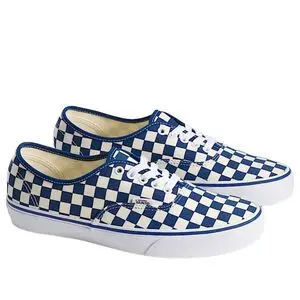 VANS Authentic Checkerboard Lace-up Sneakers - True Blue/white