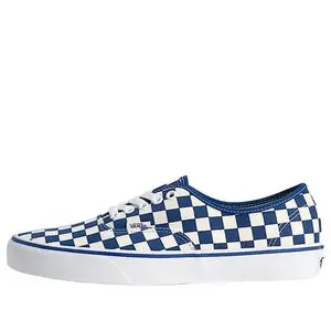 VANS Vans Authentic Checkerboard Lace-Up Sneakers True Blue/white