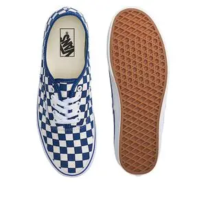 VANS Authentic Checkerboard Lace-up Sneakers - True Blue/white