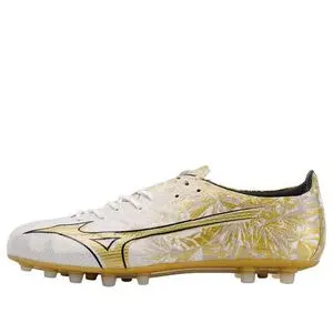 Mizuno Alpha Elite Ag Athletic Cleats - White/gold/black