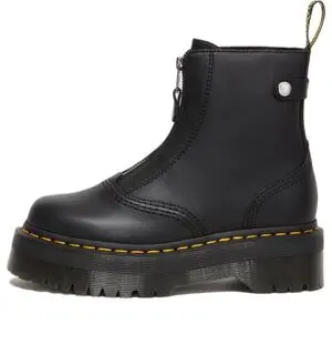 Dr. Martens Jetta Platform Zip-up Boots - Black