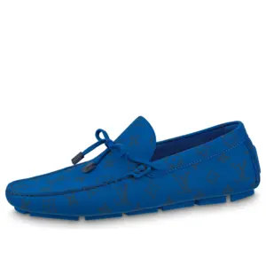 LOUIS VUITTON Monogram Driver Moccasins - Blue