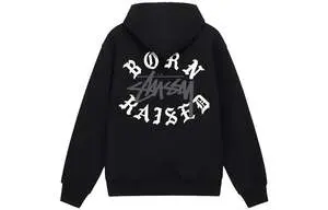 StÜssy X Born X Raised Logo Zip Hoodie