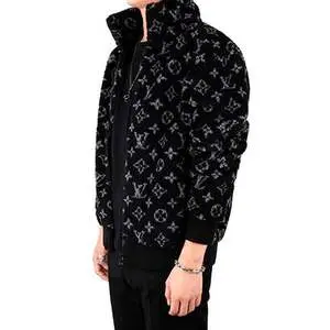 LOUIS VUITTON Monogram Fleece Full Logo Zipper Jacket