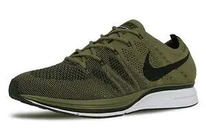 Nike Flyknit Trainer - Medium Olive/black-white