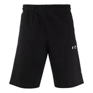 Off-White Fw21 Logo Pattern Sports Shorts - Black
