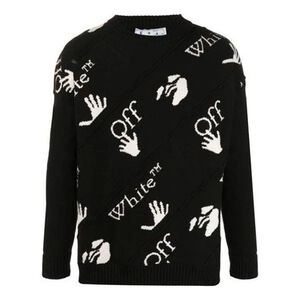 Off-White Logo Knit Pullover - Black