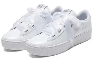 PUMA Vikky Platform Ribbon Low Top Sneakers - White