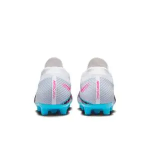 Nike Zoom Vapor 15 Mercurial Pro Hg Hard Ground Soccer Cleats - White/blue