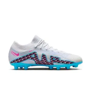 Nike Zoom Vapor 15 Mercurial Pro Hg Hard Ground Soccer Cleats - White/blue