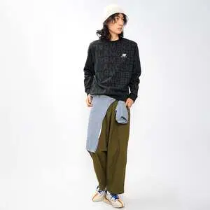 NEW BALANCE All-over Logo Crewneck Pullover