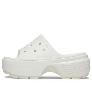CROCS Stomp Platform Slides - White