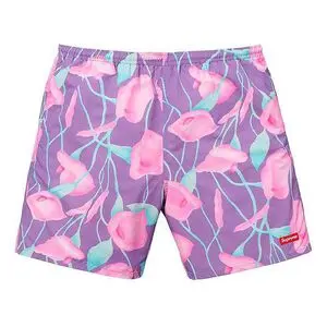 Supreme Ss18 Nylon Water Short With Floral Print - Purple