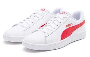 PUMA Smash V2 L Sneakers - White/red