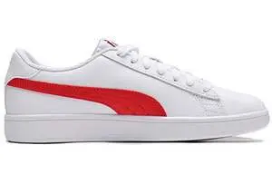 PUMA Smash V2 L Sneakers - White/red