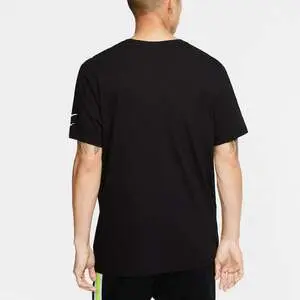 Nike Alphabet Logo Graphic Short Sleeve T-shirt - Black