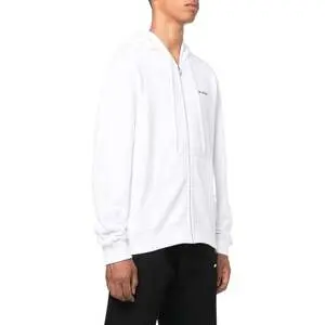 Off-White Logo Print Zip-up Hoodie