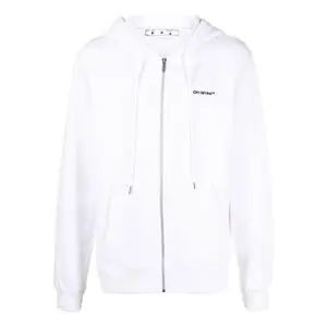 Off-White Logo Print Zip-up Hoodie - Default Colorway