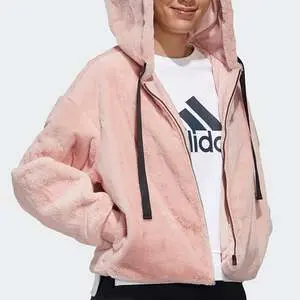 Adidas Style Fur Hooded Jacket