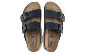 BIRKENSTOCK Arizona Soft Footbed Birko-flor Slide Sandals - Blue