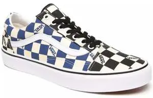 VANS Old Skool Checked Lace-up Sneakers - Black/blue